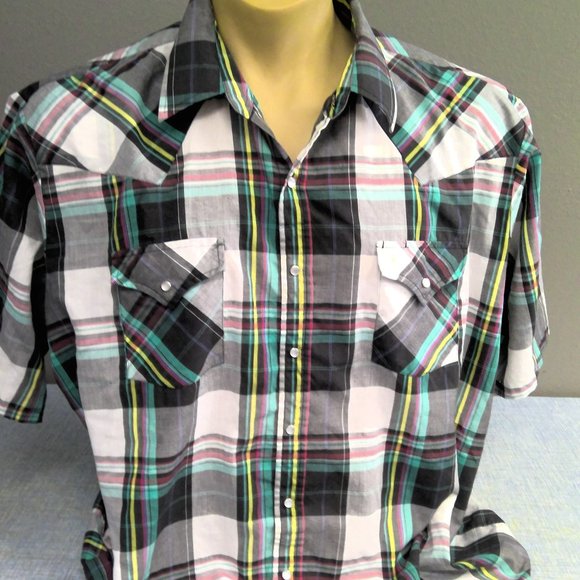 Ely Cattleman | Shirts | Vintage Ely Plains Western Pearl Snap Short ...